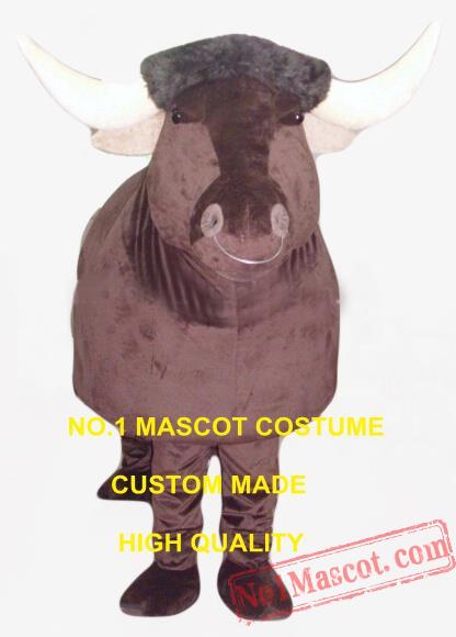 Two Person Strong Bison Buffalo Bull Mascot Costume