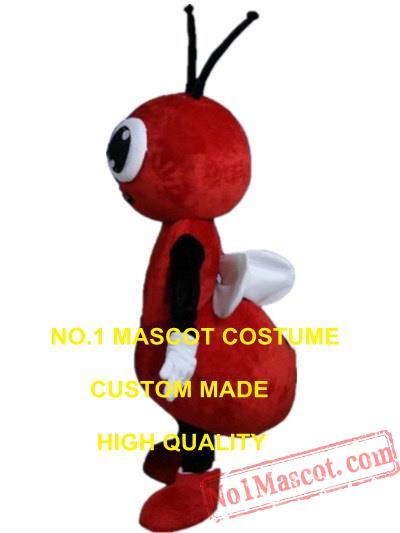 Red Flying Ant Mascot Costume