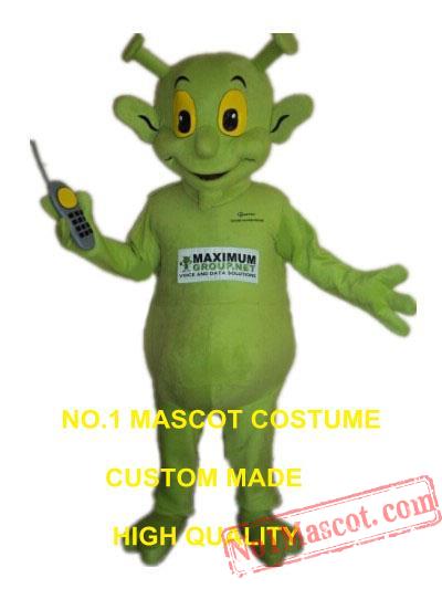 Green Alien Mascot Costume