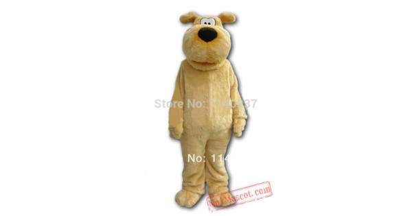 Light Brown Furry Dog Snocrates Adult Mascot Costume