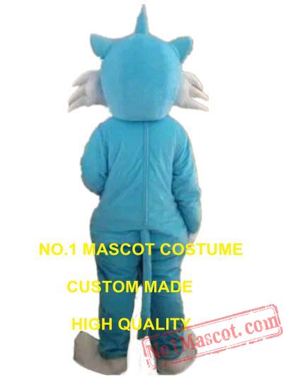 Blue Cat Mascot Costume