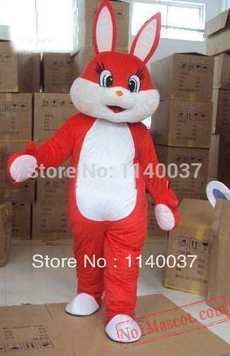 Easter Red Bunny Rabbit Mascot Costume