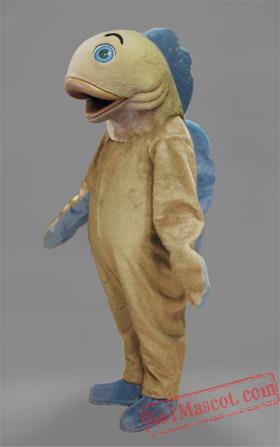 Blue Fin Fish Mascot Costume