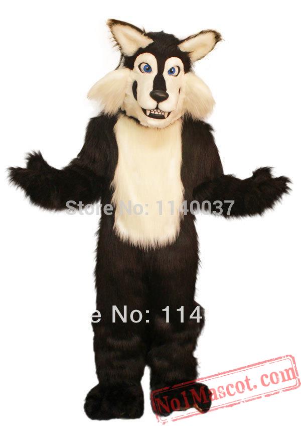 Black Wolf Mascot Costume