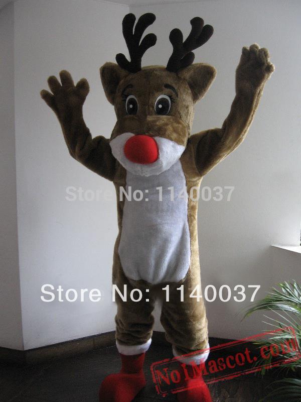 Christmas Rudolph Reindeer Mascot Costume