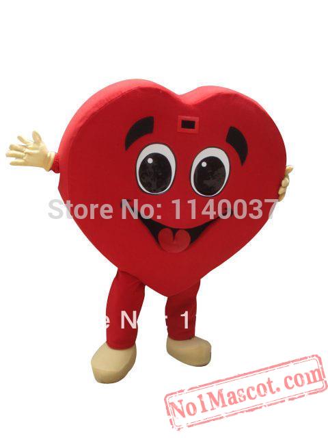 Red Heart Mascot Costume