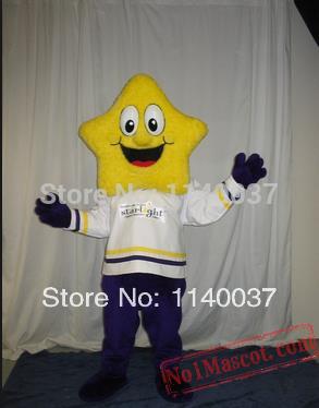 Comic Yellow Star Mascot Costume